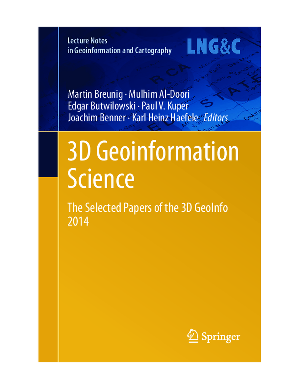 (PDF) Lecture Notes in Geoinformation and Cartography
