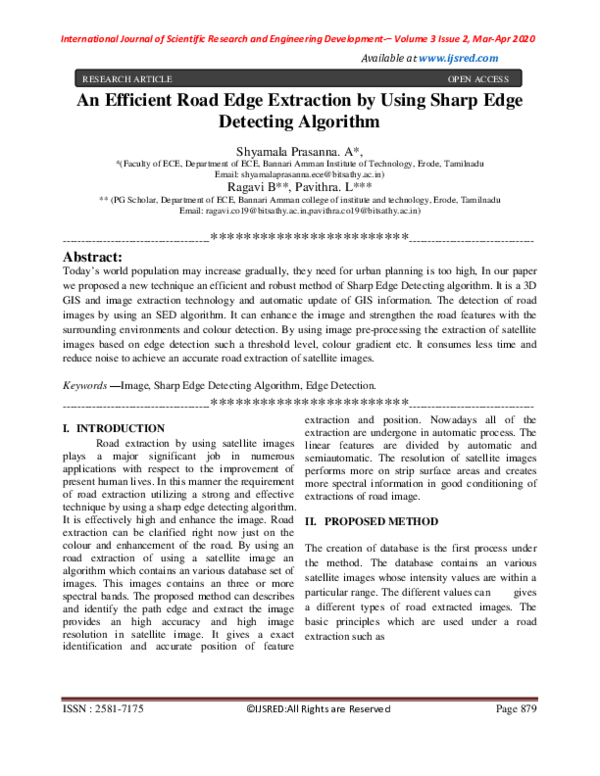 Pdf An Efficient Road Edge Extraction By Using Sharp Edge Detecting Algorithm