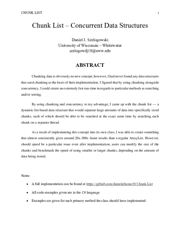 (PDF) Chunk List