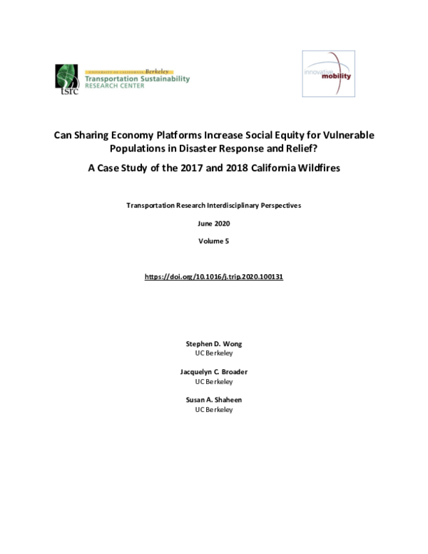 (PDF) Can Sharing Economy Platforms Increase Social Equity for ...