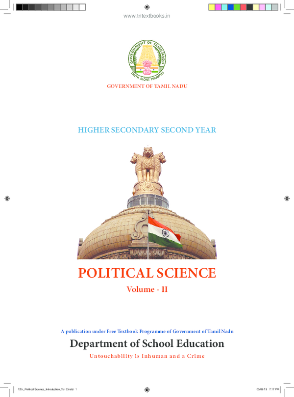 (PDF) POLITICAL SCIENCE - HIGHER SECONDARY SECOND YEAR - Volume - II ...
