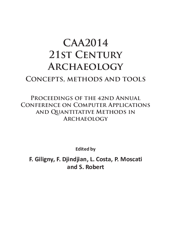 (PDF) Мapping of the archaeological reasoning process in 4D. Form of ...