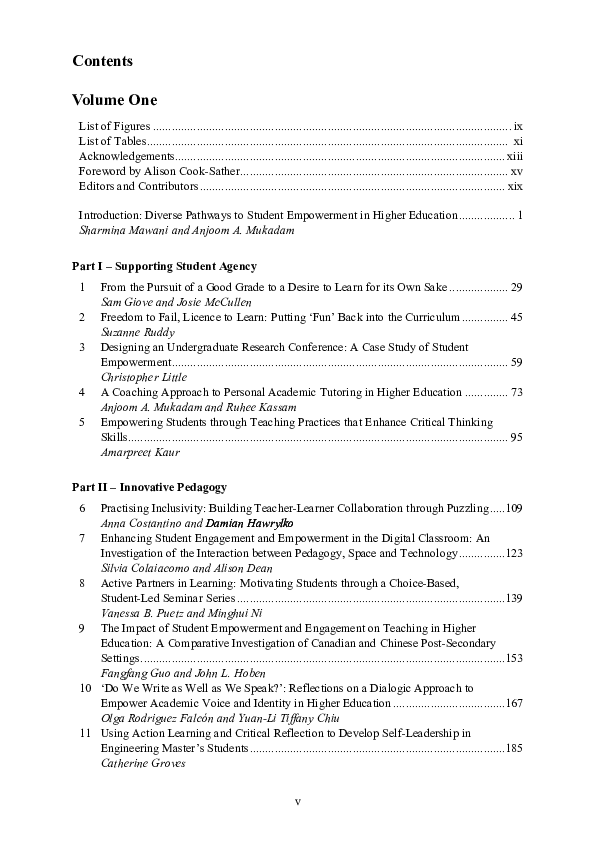 (PDF) Student Empowerment in Higher Education: Reflecting on Teaching ...