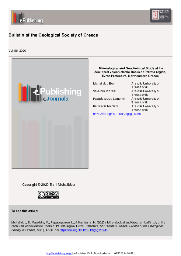 (PDF) Mineralogical and Geochemical Study of the Zeolitized ...