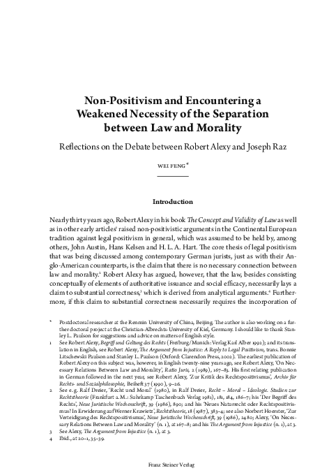 (PDF) Non-Positivism and Encountering a Weakened Necessity of the ...
