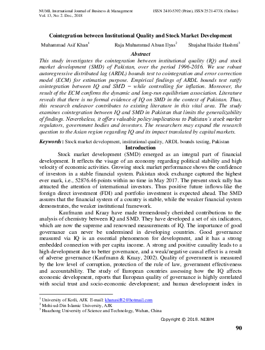 (PDF) . Numl published 2019 Volume 13 (2) Article-