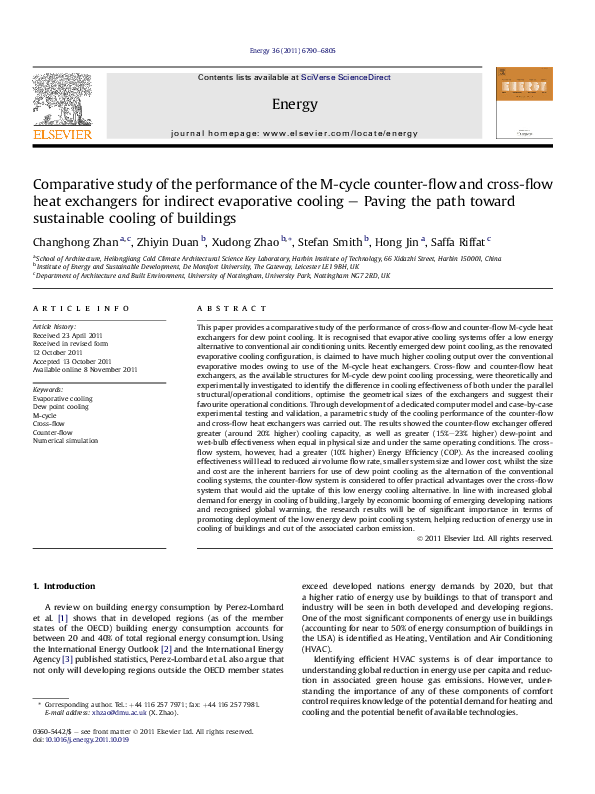 (PDF) Comparative study of the performance of the M-cycle counter-flow ...