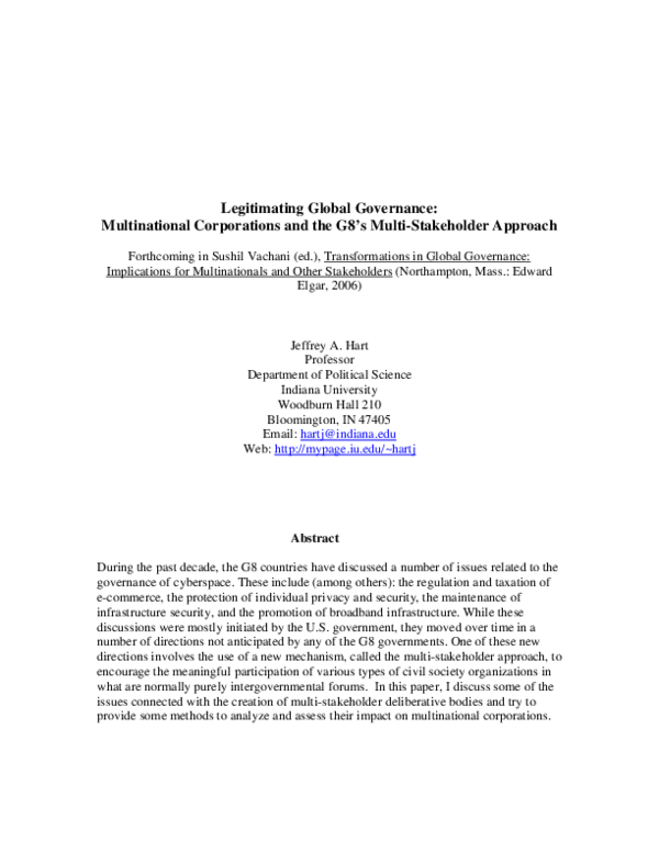 (PDF) Legitimating Global Governance | Jeffrey Hart - Academia.edu