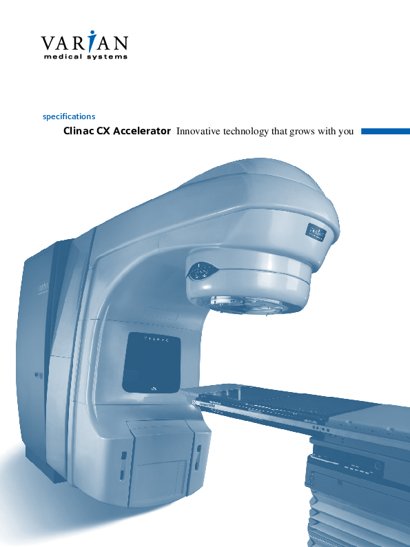 (PDF) Clinac CX Accelerator Innovative technology that grows with you
