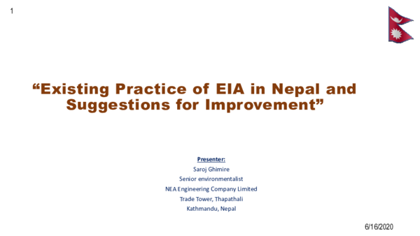(PDF) "Existing Practice of EIA in Nepal and Suggestions for Improvement"