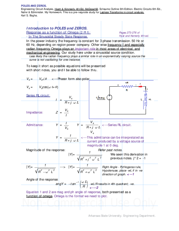 (PDF) Introduction to POLES and ZEROS in electrical engineering.