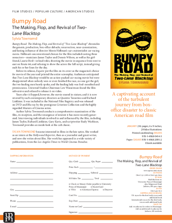 (PDF) Bumpy Road The Making, Flop, and Revival of Two- Lane Blacktop