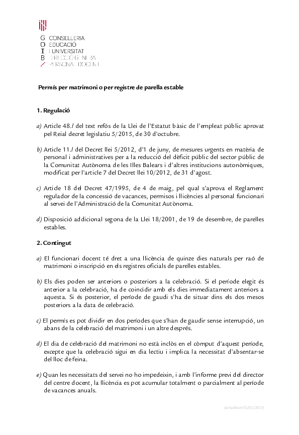 (PDF) Permís per matrimoni o per registre de parella estable | Neus Tur Saura - Academia.edu