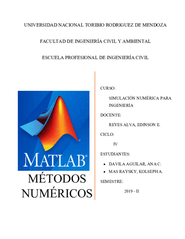 (DOC) Metodos numericos