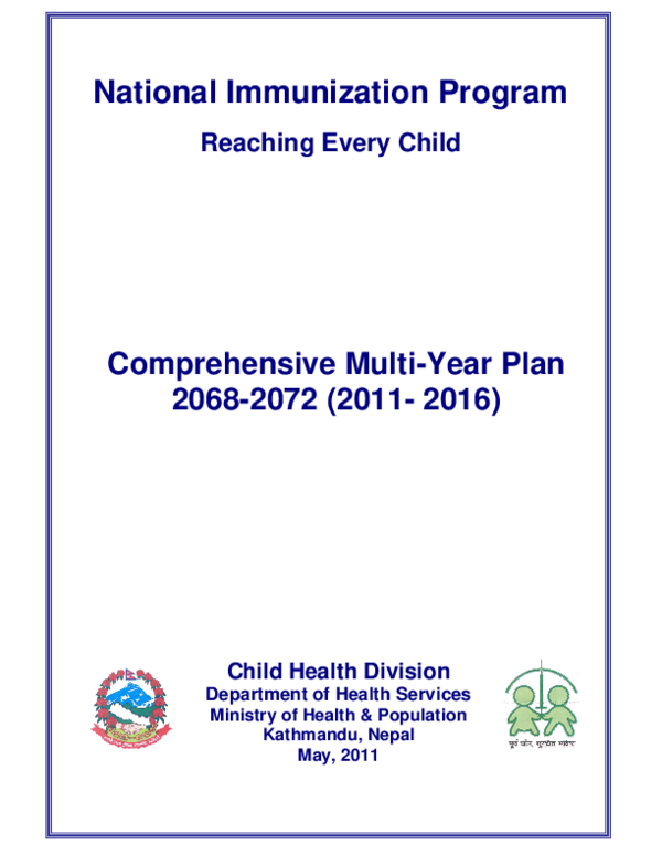 (PDF) National Immunization Program Reaching Every Child Comprehensive ...