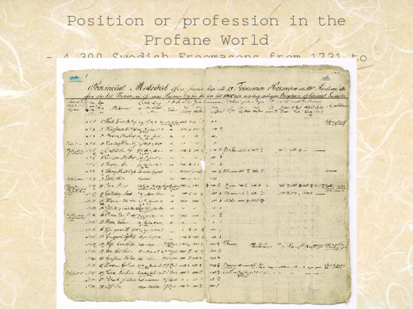 (PPT) 4300 Swedish Eighteenth-century freemasons