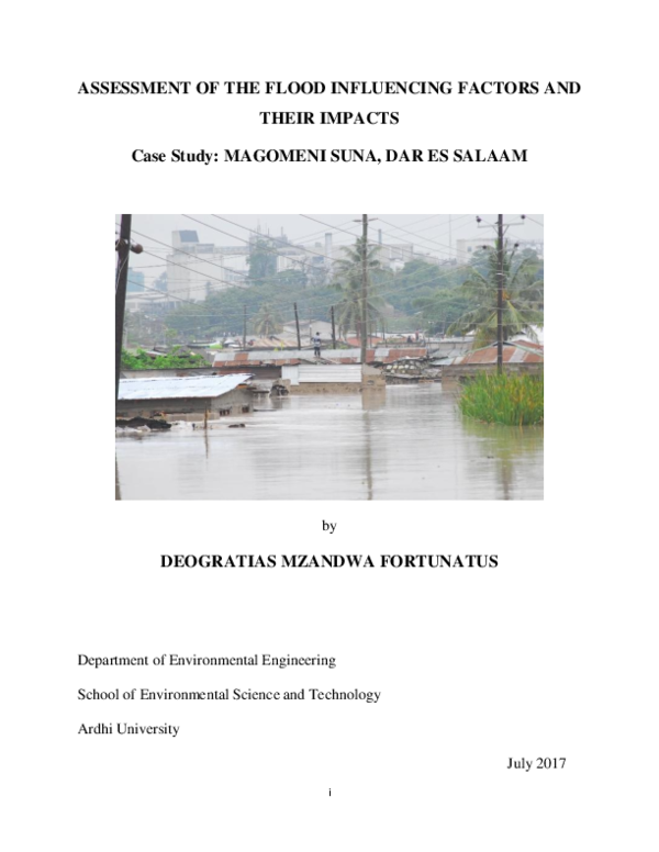 (PDF) ASSESSMENT OF THE FLOOD INFLUENCING FACTORS AND THEIR IMPACTS ...