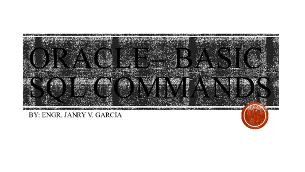 (PPT) Oracle Presentation