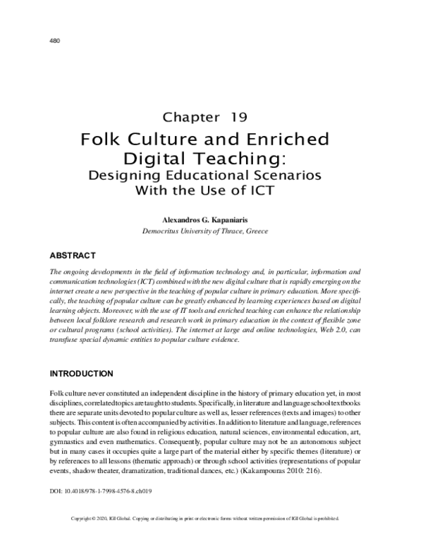(PDF) Folk Culture and Enriched Digital Teaching: Designing Educational ...