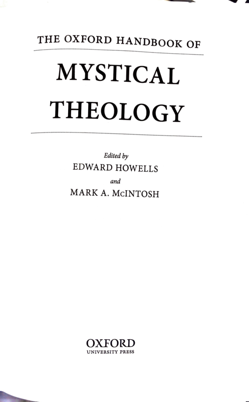 (PDF) ‘Pneumatology’ in The Oxford Handbook to Mystical Theology, eds ...