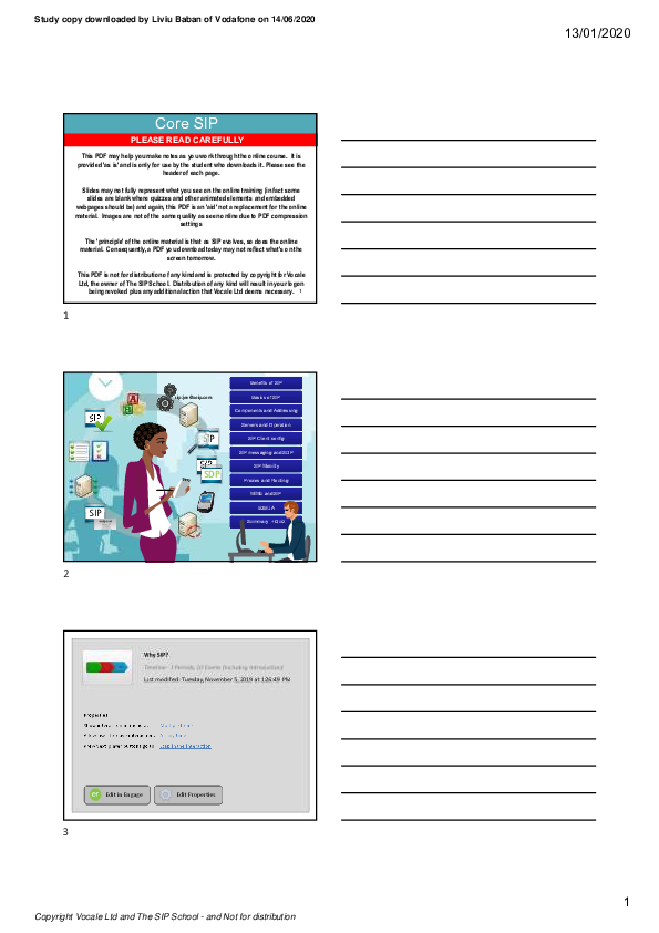 (PDF) Core SIP PLEASE READ CAREFULLY Topics Proxies and Routing SIP ...