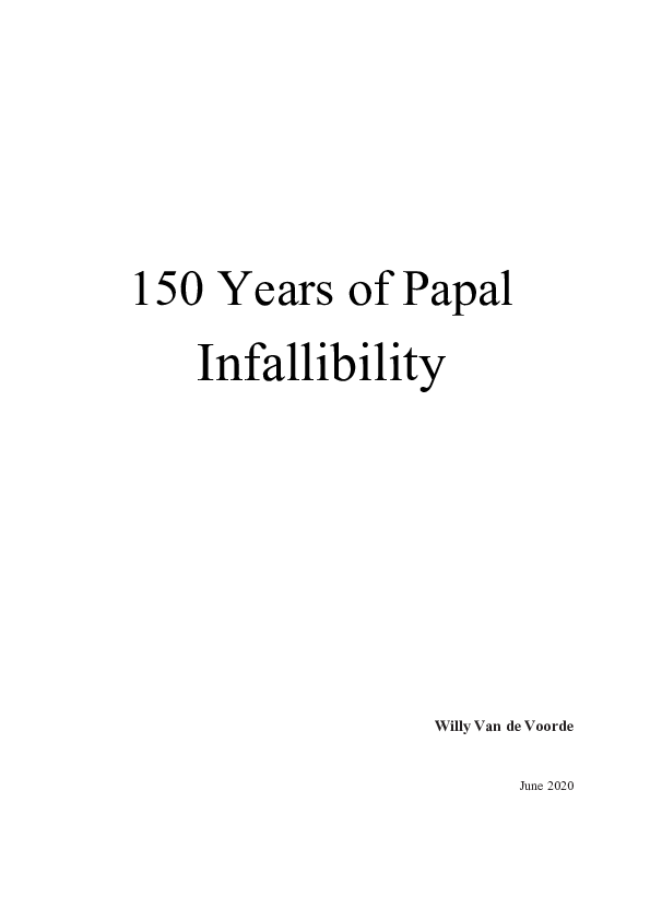 (PDF) 150 Years of Papal Infallibility