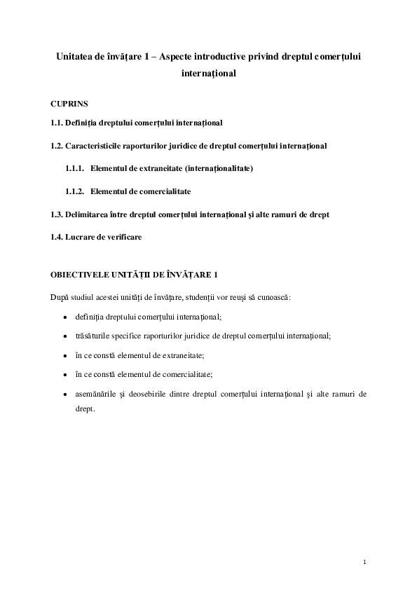 (PDF) Dreptul Comertului International