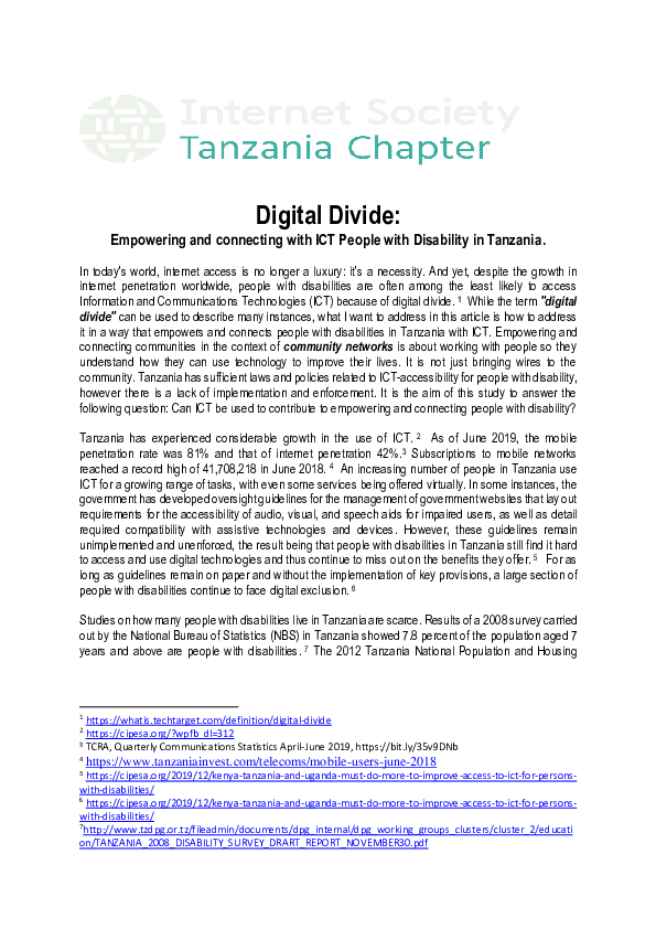 (PDF) Digital Divide: Empowering and connecting with ICT People with ...