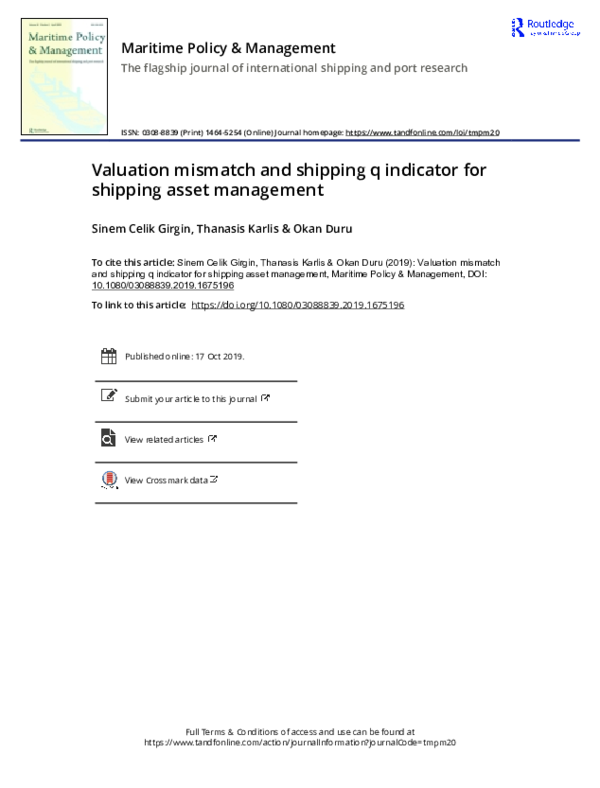 (PDF) Maritime Policy & Management The flagship journal of ...