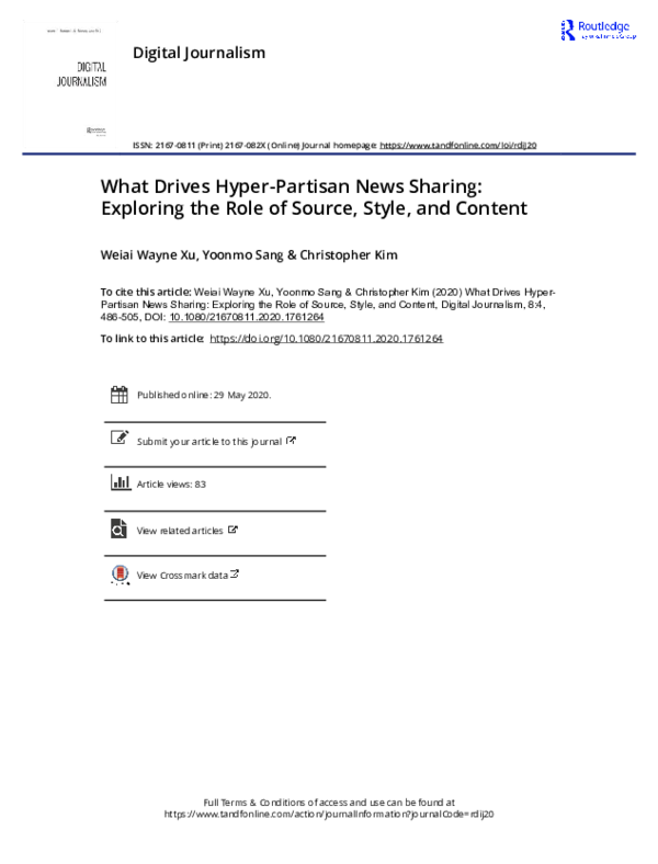 (PDF) What Drives Hyper-Partisan News Sharing: Exploring the Role of ...