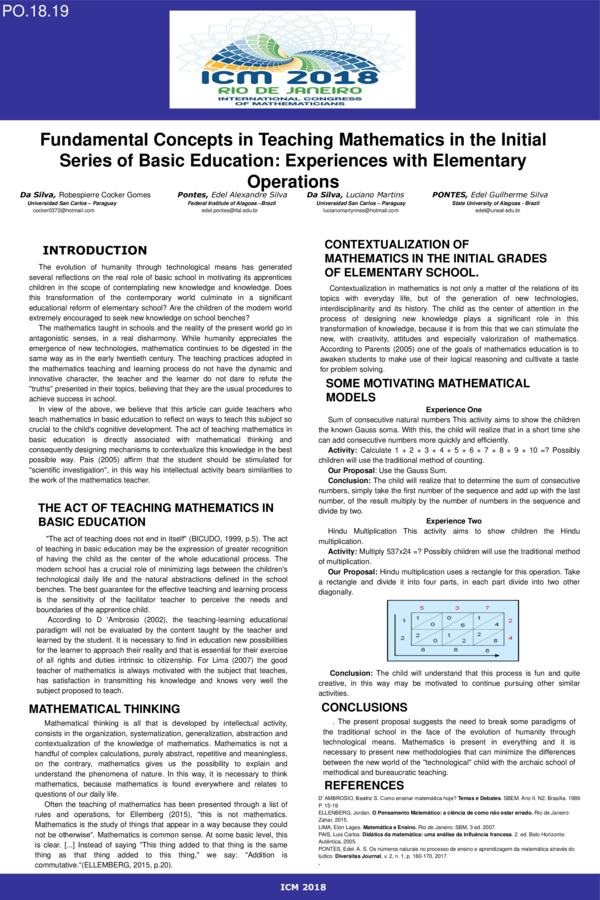 (PDF) Fundamental Concepts in Teaching Mathematics in the Initial ...