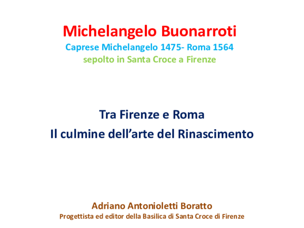 (PDF) Michelangelo Buonarroti