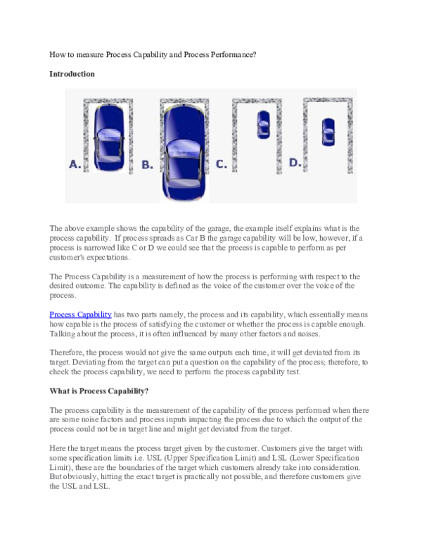 (DOC) How to measure Process Capability and Process Performance