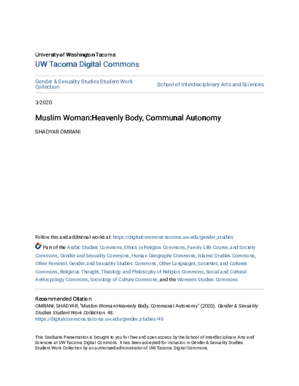 (PDF) Muslim Woman Heavenly Body Communal Autonomy (1)