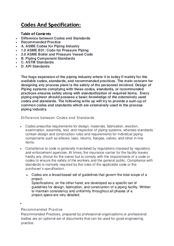 (PDF) Codes And Specification
