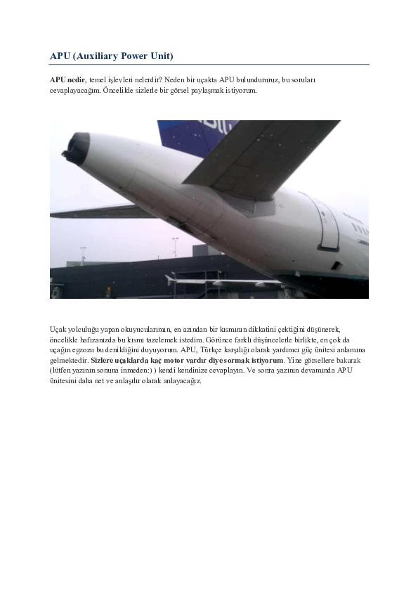 (PDF) APU (Auxiliary Power Unit