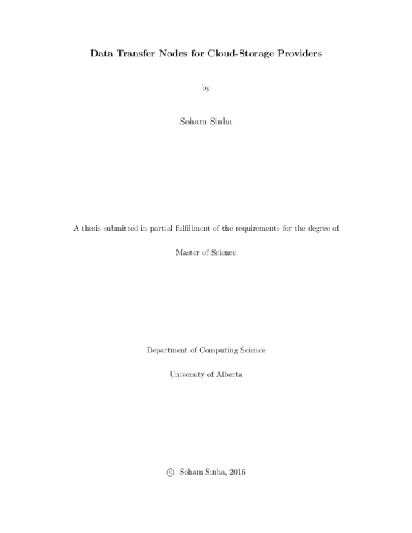 (PDF) Data Transfer Nodes for Cloud-Storage Providers