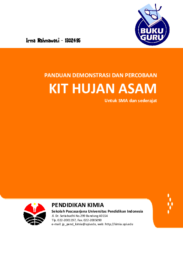 (PDF) BUKU GURU PEMBELAJARAN KIMIA HUJAN ASAM