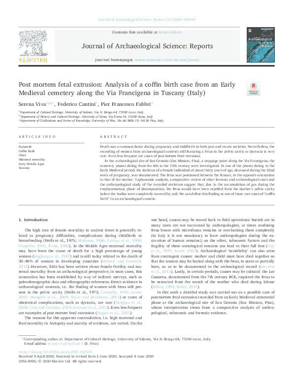 (PDF) Post mortem fetal extrusion: Analysis of a coffin birth case from ...