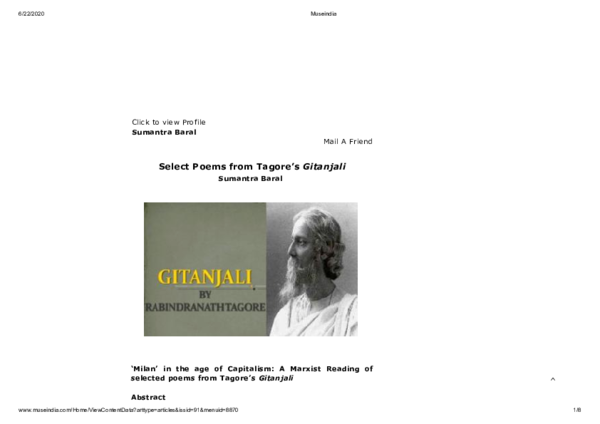 (PDF) 'Milan' in the age of Capitalism: A Marxist Reading of selected ...