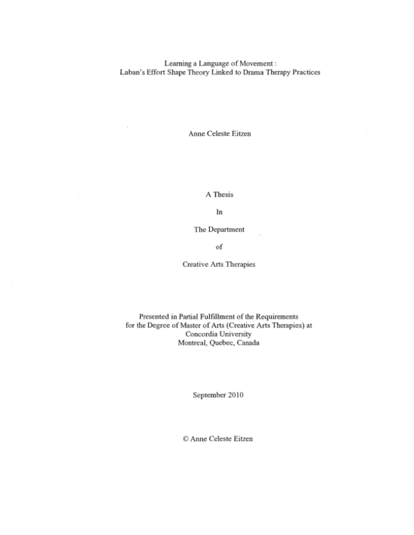 (PDF) Learning a Language of Movement: Laban's Effort Shape Theory ...