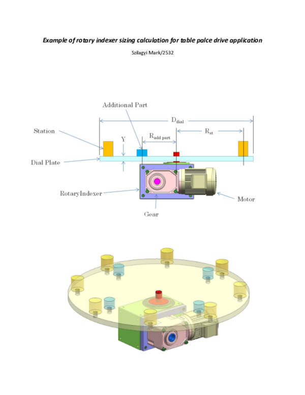 (PDF) Example of rotary indexer sizing calculation for table palce drive application | xx ...