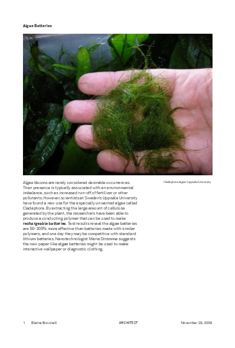(PDF) Algae Batteries