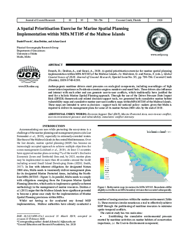 (PDF) A spatial prioritisation exercise for marine spatial planning ...