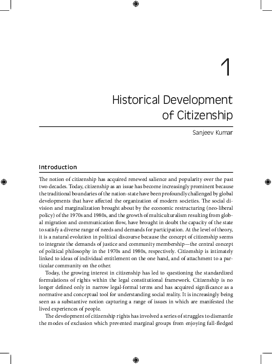 (PDF) Historical Development of Citizenship