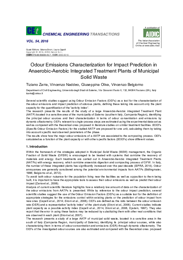(PDF) Odour impact assessment of a large municipal solid waste landfill ...