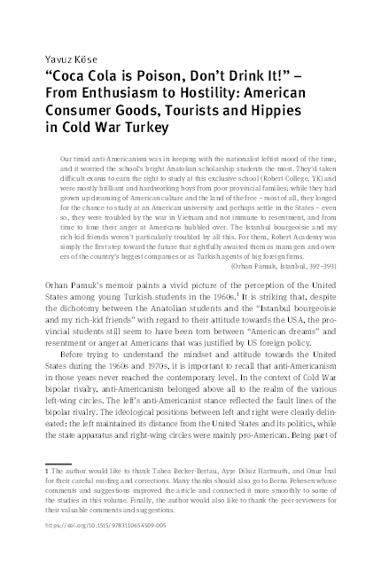 (PDF) 'Coca Cola is Poison, Don't Drink It!' From Enthusiasm to ...