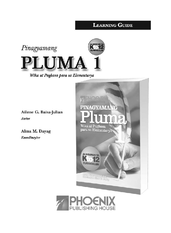 (PDF) Pinagyamang Pluma 1 (K to 12) Wika at Pagbasa para sa Elementarya ...