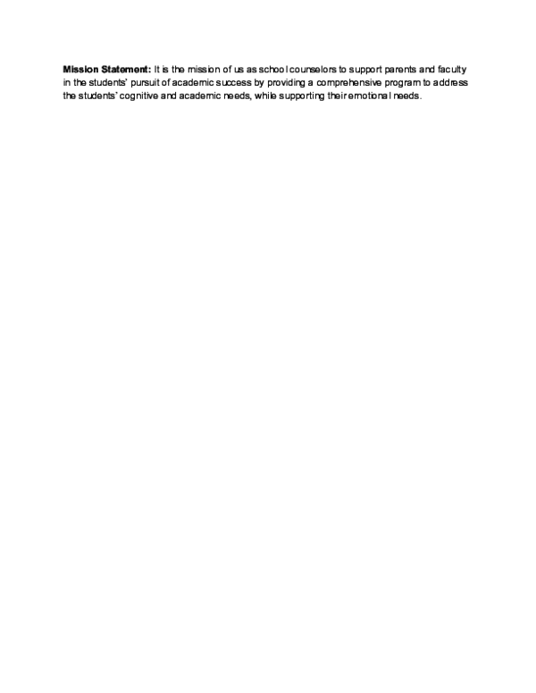 (PDF) Counseling Mission Statement