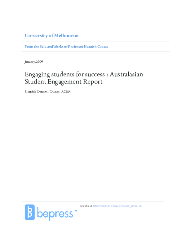 (PDF) Engaging students for success